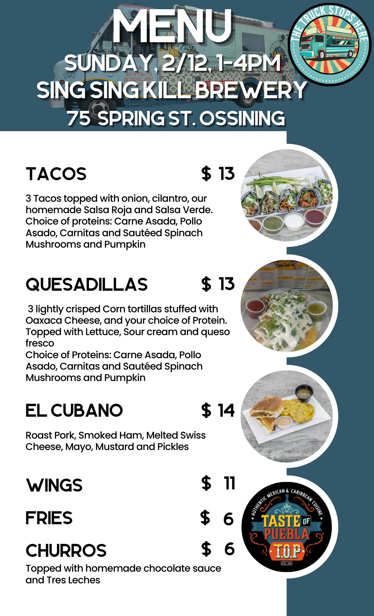 Taste of Puebla Food Truck - Sing Sing Kill Brewery