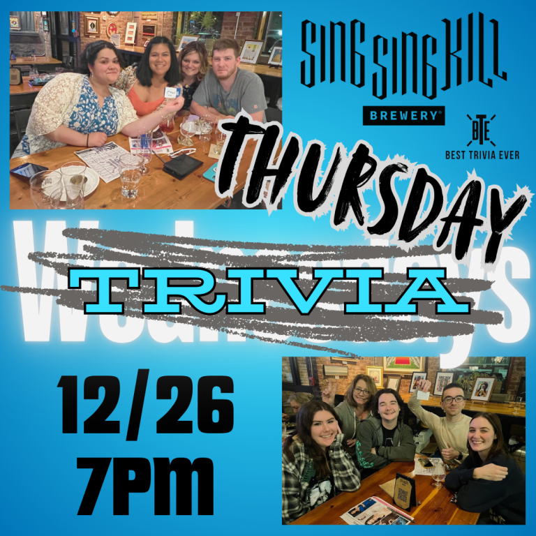 Trivia THURSDAY - Sing Sing Kill Brewery