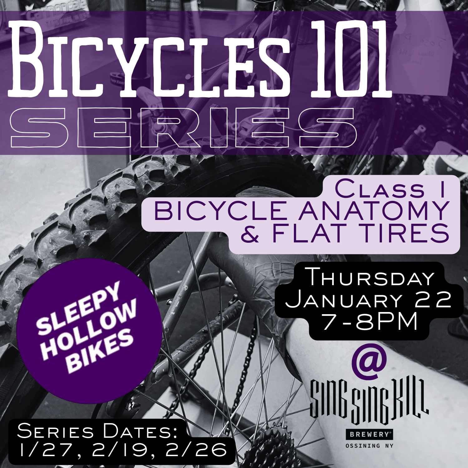 Bicycles 101, Class 1: Bicycle Anatomy & Flat Tires - Sing Sing Kill ...